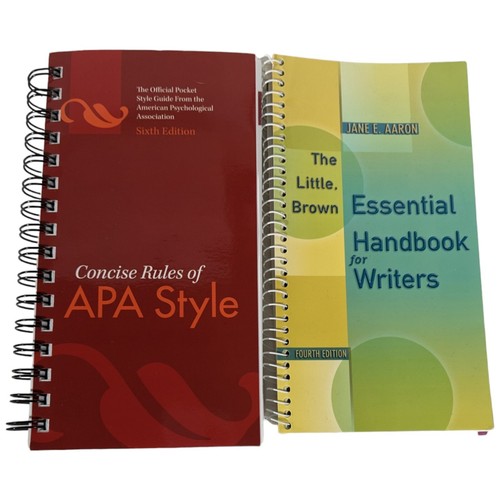 The Little Brown Handbook 4th Edition and APA Style Rules Book 6th ...