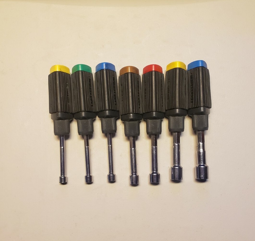 Nice Rare Vintage Craftsman Tools 7 pc SAE Nut Driver Set Hollow Shaft ...