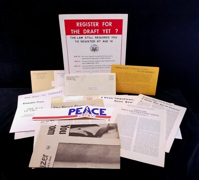 Vintage Late 1960s Early 70s Vietnam War Peace Movement Ephemera ...