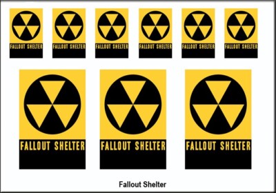 HO O G 1:24 SCALE PEEL/STICK BUILDING DIORAMA LAYOUT FALLOUT SHELTER ...