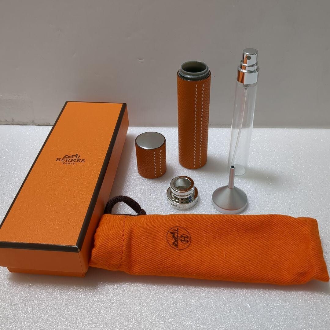 HERMES perfume case refillable Atomizer perfume Epsom Orange | eBay