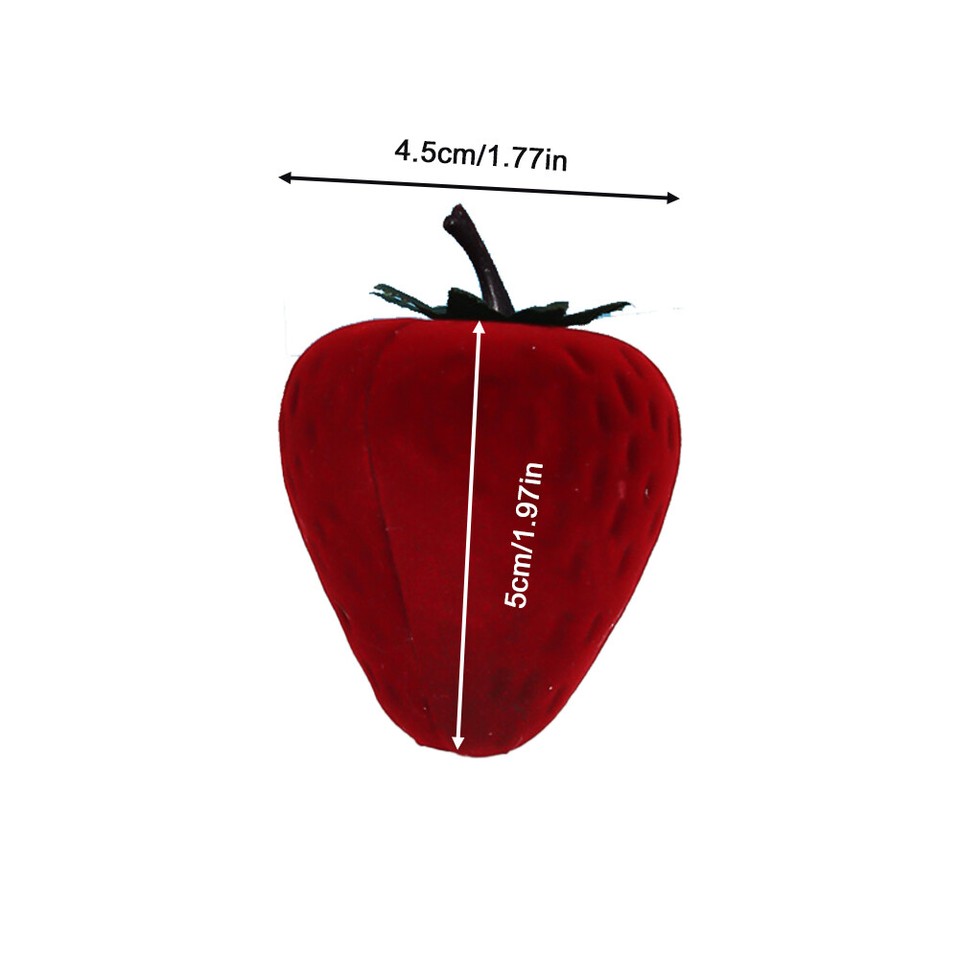 1Pc Strawberry Ring Box Children's Cute Jewelry Box Plush Storage Box ...