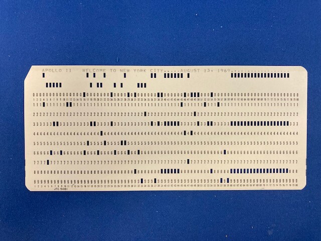 APOLLO 11 TICKER TAPE PARADE PUNCH CARD NEIL | Grelly USA