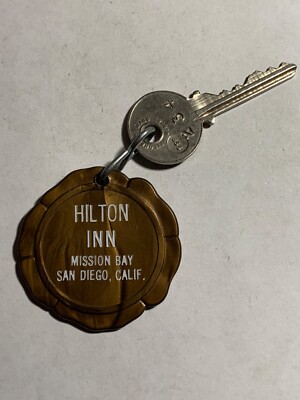 Hilton Inn Hotel Motel Room Key Fob with Key San Diego California #234 ...
