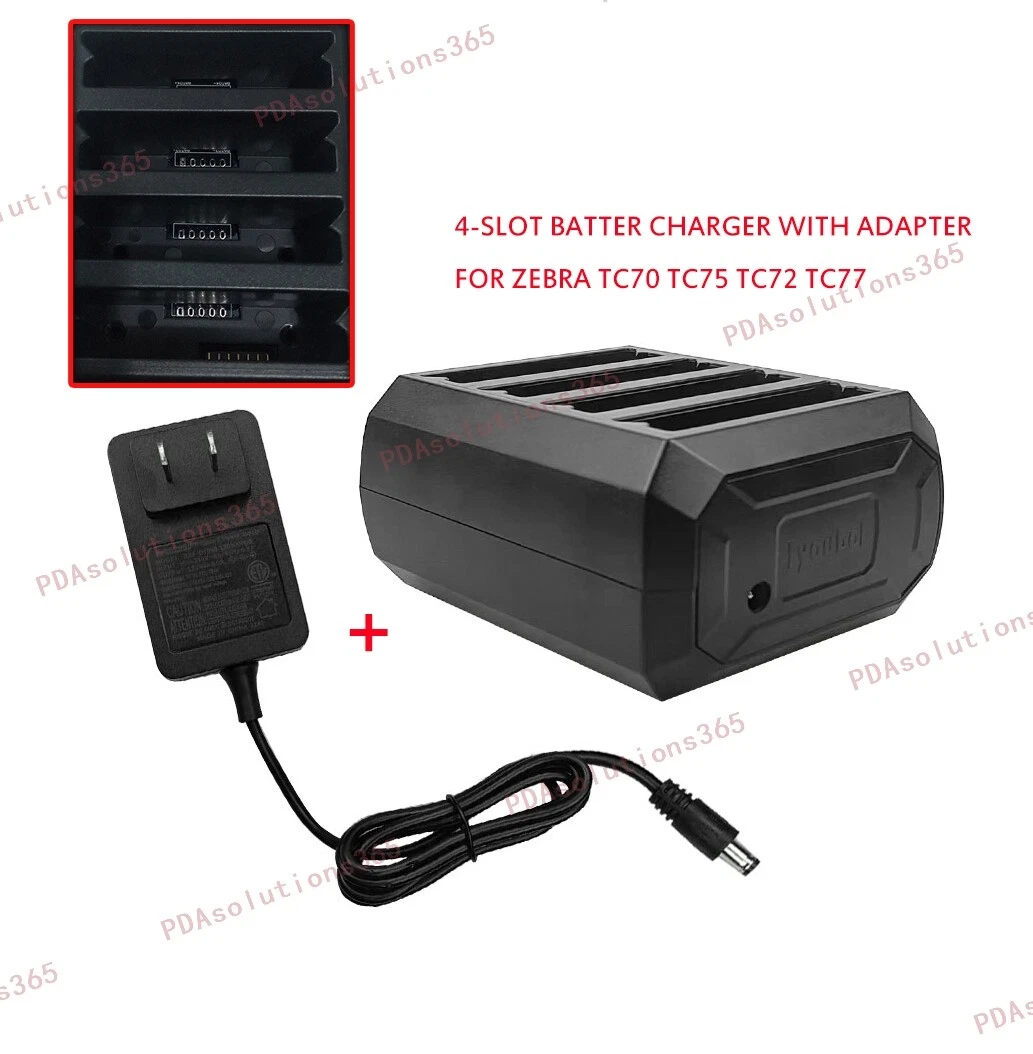 4-Slot Battery Charger Charging Cradle With Power Supply, 43% OFF