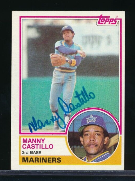 1983 Topps #258 Manny Castillo signed auto autograph tough blue sharpie ...