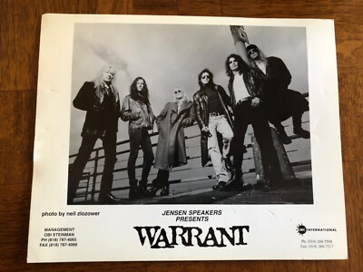 WARRANT Members of the rock band 10x8 Vintage PRESS PHOTO | eBay