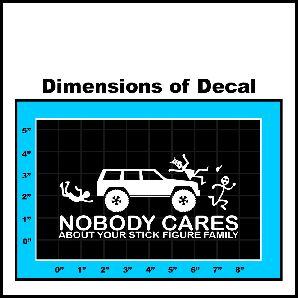 Sticker Connection | Stick Figure Sticker for Jeep Cherokee | Family ...