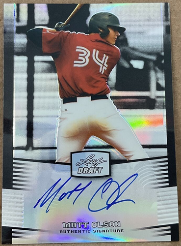 2012 Leaf Metal Draft Prismatic #MO1 Matt Olson Auto /99 rookie ...