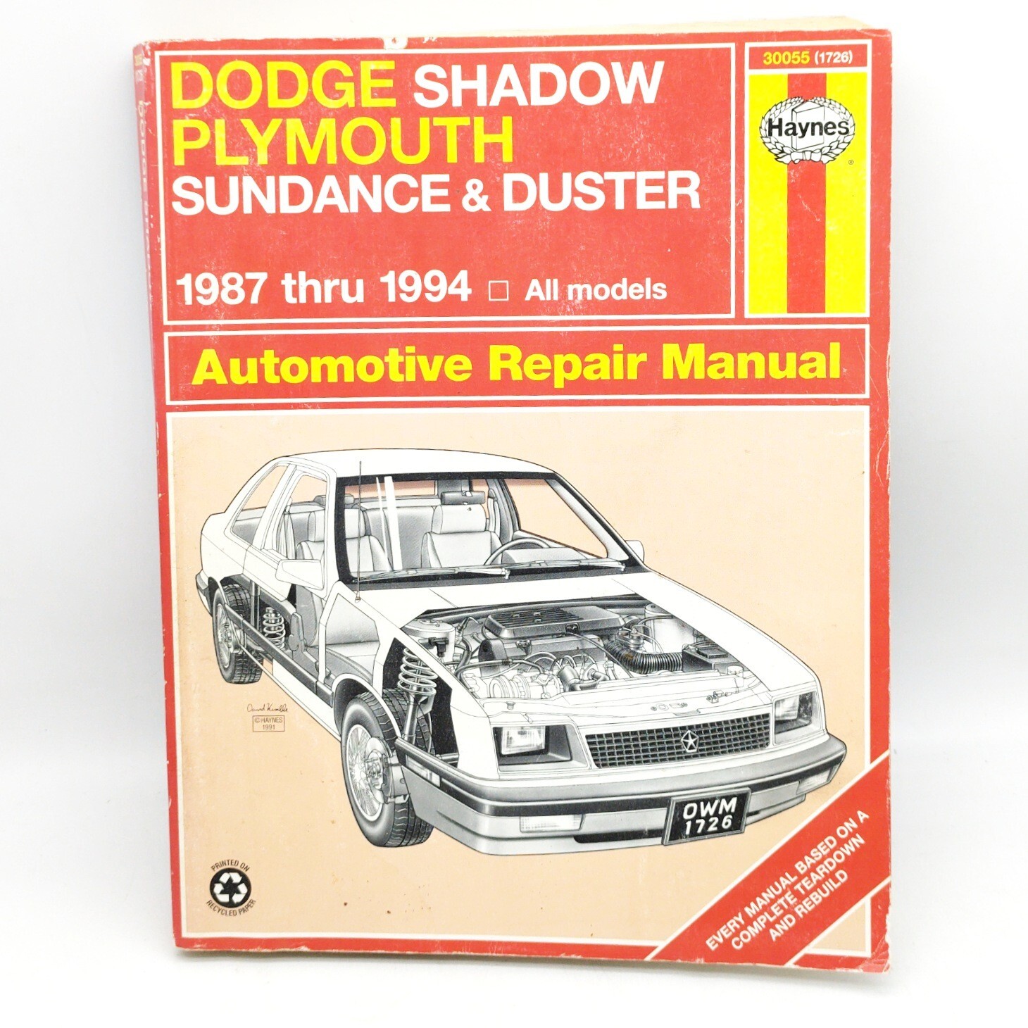 Dodge Plymouth Shadow Sundance Duster 1987-1994 Tune-up Service Repair ...
