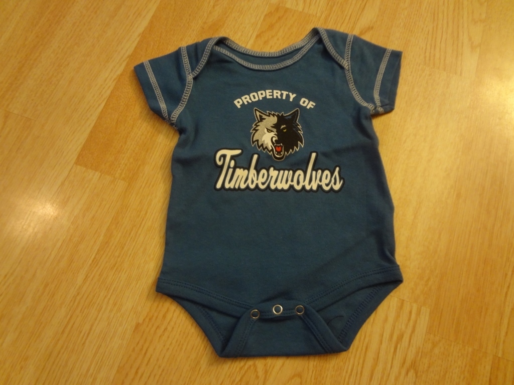 Infant/Baby Minnesota Timberwolves 0/3 Mo Creeper One-Piece (Blue) NBA ...