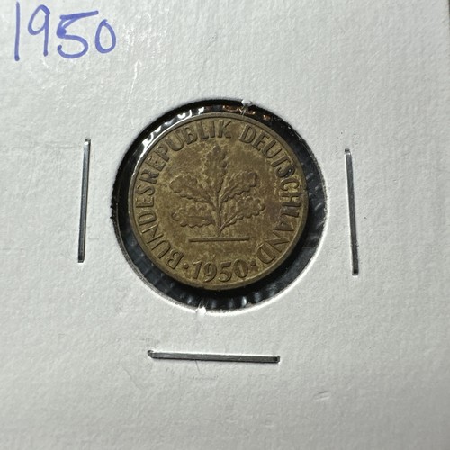Germany 1950 coin 5 Pfennig, Five oak leaves - | eBay