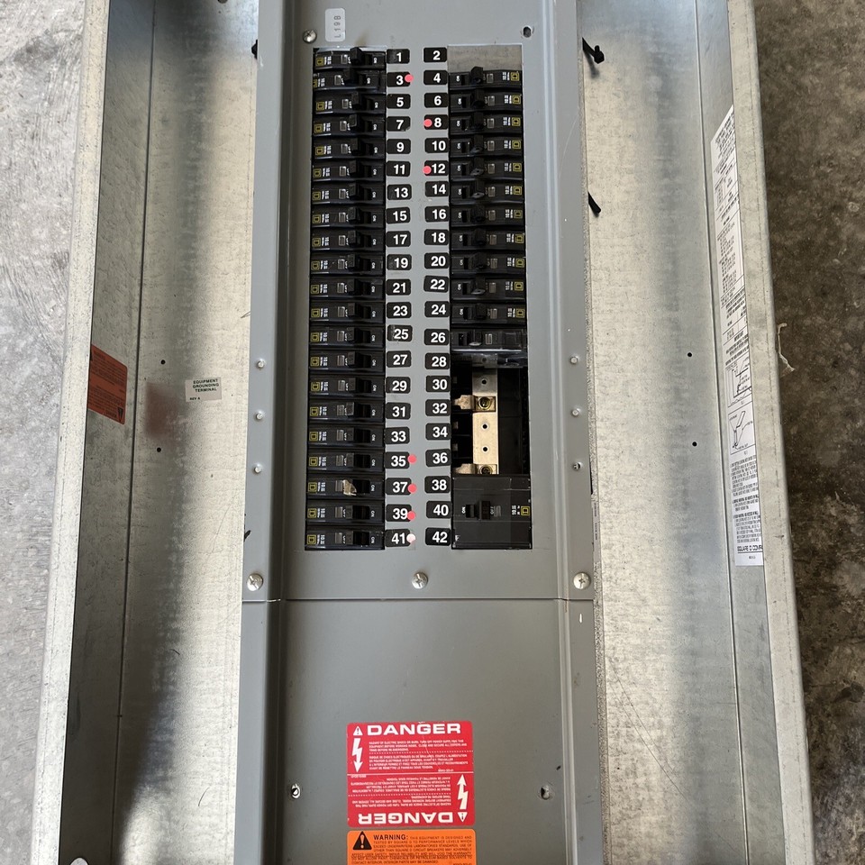 Square D NQOD442L225CU Panelboard with Various Breakers 225 Amp 208y ...