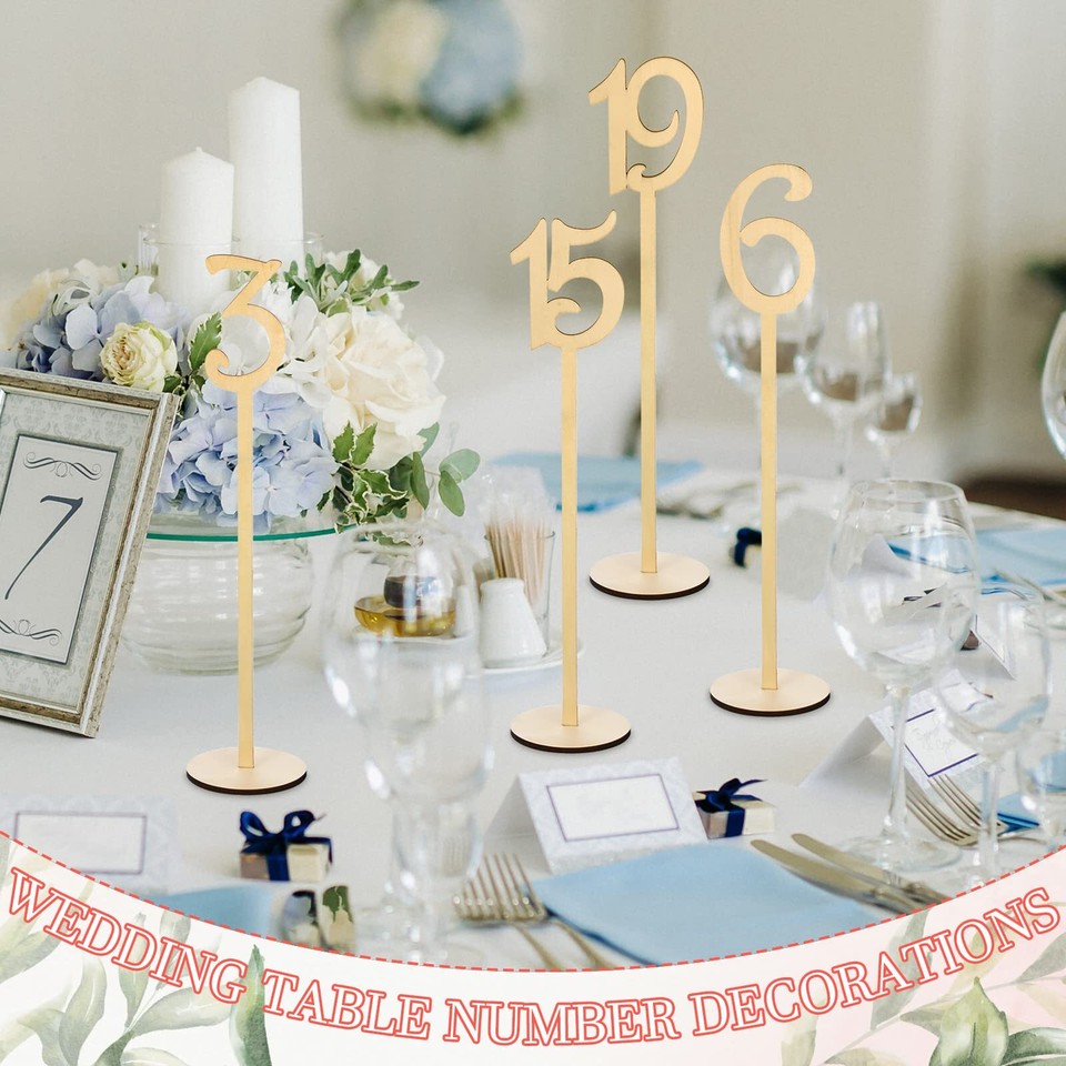 20 Pcs Table Numbers Wedding Table Numbers Wood Table Numbers for ...