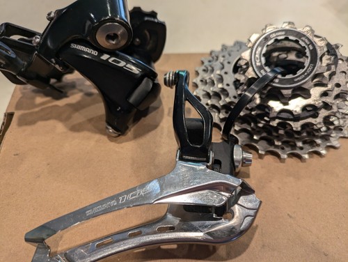 Shimano 105 RD 5800 Rear Derailleur, Front Derailleur and Cassette | eBay