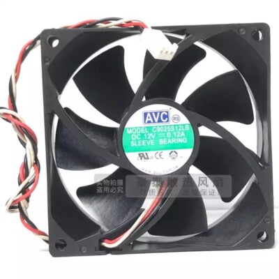 AVC C9025S12LB 9025 DC12V 0.12A 9CM 3-Pin Silent Cooling Fan | eBay