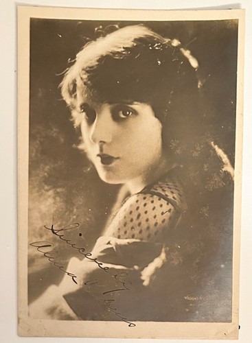 ALMA RUBENS—SIGNED PHOTO—SILENT STAR—4 w/FAIRBANKS—Drug Film—Died an ...