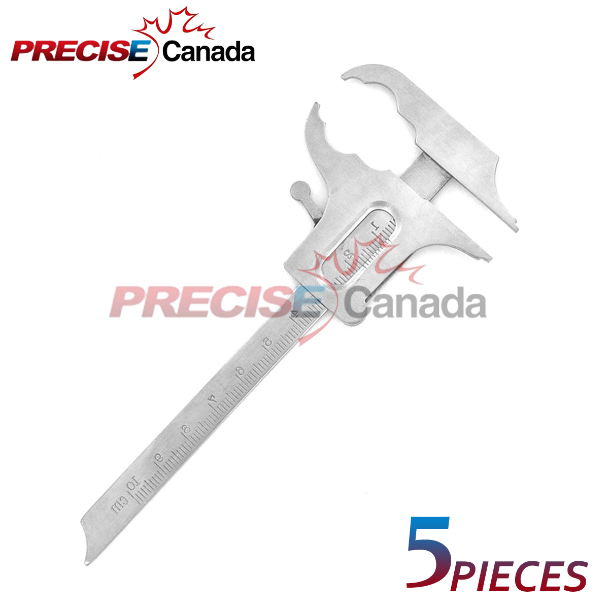 SET OF 5 BOLEY DENTAL SLIDING TENTH GAUGE VERNIER CALIPER DENTAL LAB ...