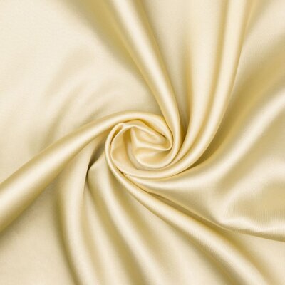 Leichter Polyester Satin Stoff Meterware - blickdicht, glänzend | creme ...