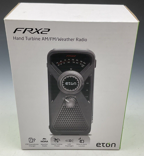 Eton FRX2 Emergency NOAA Weather Radio w/Hand Turbine & Solar Charge w ...