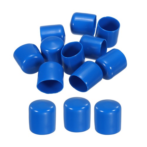 10pcs Rubber End Caps Cover 25mm Vinyl Screw Thread Protector Round ...