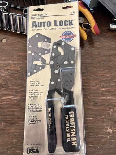Craftsman 45309 Auto Lock 9" Curved Jaw Self-Sizing Locking Pliers New ...