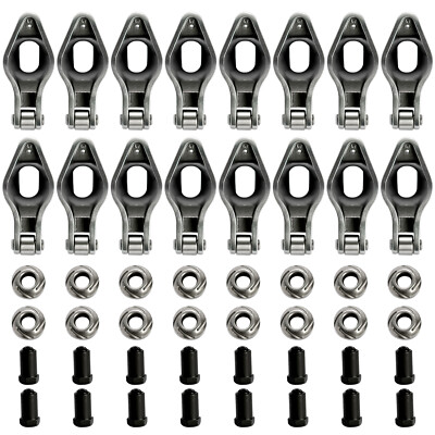 Steel Roller Tip Rocker Arm Set w/Nuts & Balls for Chevy BBC 454 1.7 ...