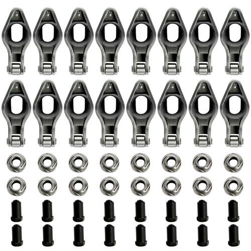 Steel Roller Tip Rocker Arm Set w/Nuts & Balls for Chevy BBC 454 1.7 ...