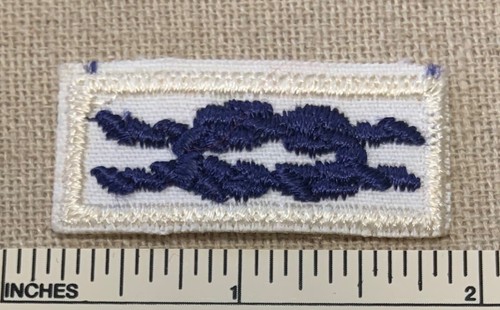 NOS VTG SEA SCOUTS QUARTERMASTER Square Knot Award Badge PATCH Blue on ...