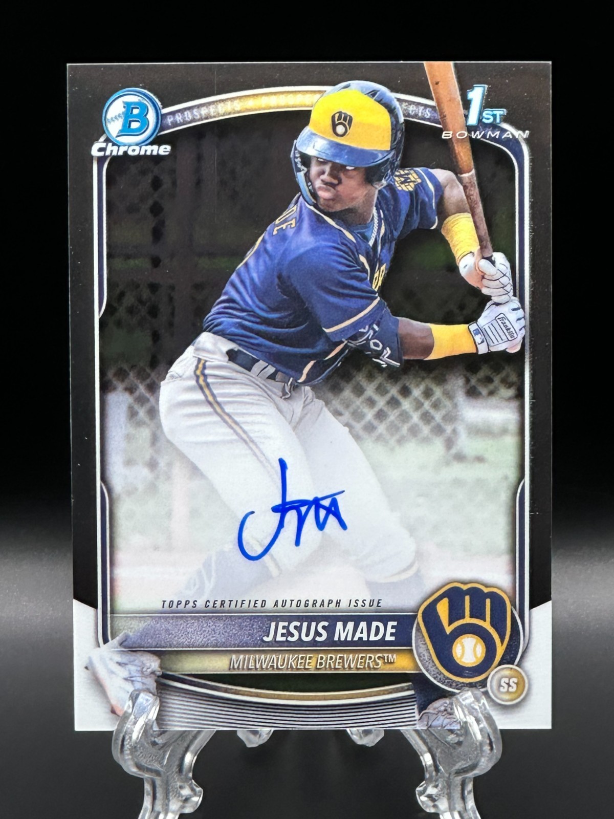 Jesus Made 2025 Bowman Chrome #PCS-JM Prime Chrome Signatures ...
