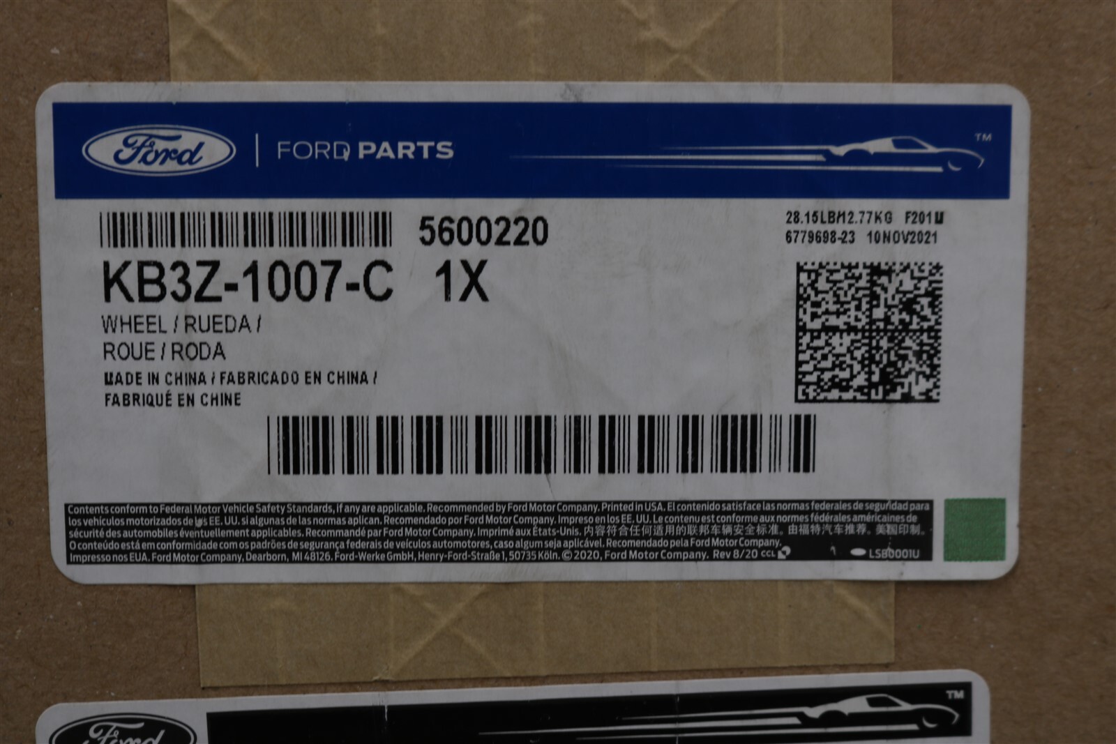 NEW OEM Ford 17"x8" Charcoal Alloy Wheel Rim KB3Z-1007-C Ford Ranger ...