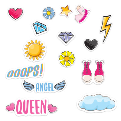 15 Cute Teens, Girls, Women, Females Decal | Vinyl Sticker Decal Laptop ...