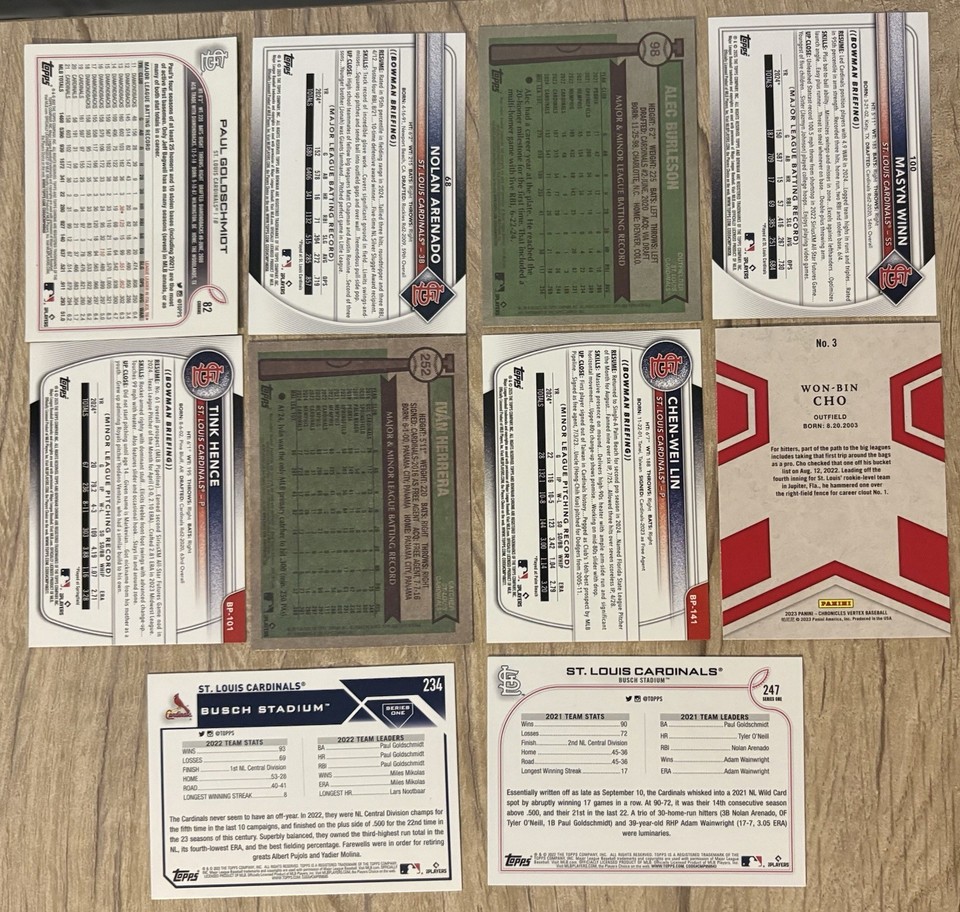 St Louis Cardinals⭐️10 Card Lot - Ivan Herrera Hence(RC) Burleson Winn ...