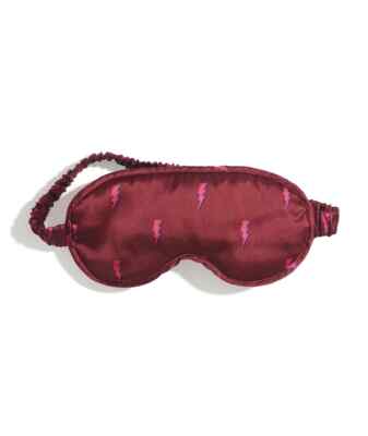 Marine Layer Washable Silk Sleep Mask in Rhododendron Lightning Bolt ...
