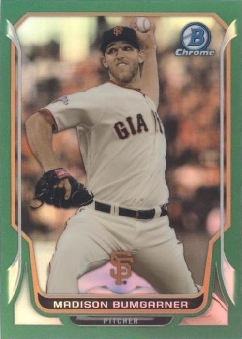 2014 Bowman Chrome - Madison Bumgarner #41 Green Refractor /75 for sale ...