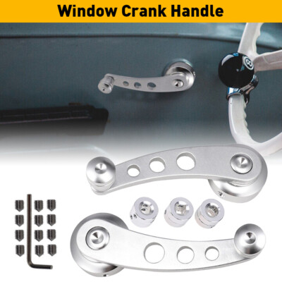 2x Aluminum Billet Manual Window Crank Handle Winders Car Truck Glass ...