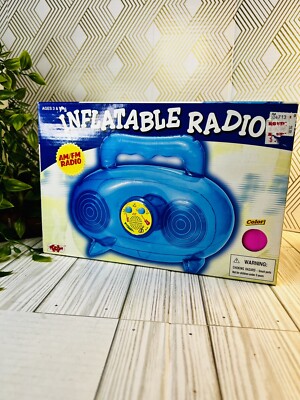 Y2K Inflatable 1990’s PINK Am Fm Radio Boombox BATTERY POOL SIDE Summer ...
