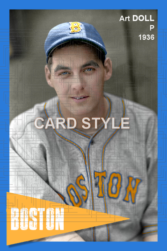 Art Doll - 1936 Boston Bees - choose a size - colorized print | eBay