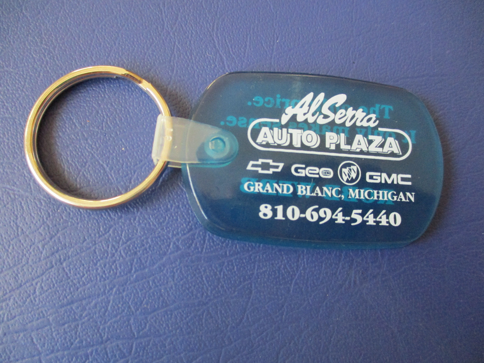 Vintage Dealer Keychain AL SERRA CHEVROLET GEO Key Ring GRAND BLANC MI WEBB * | eBay
