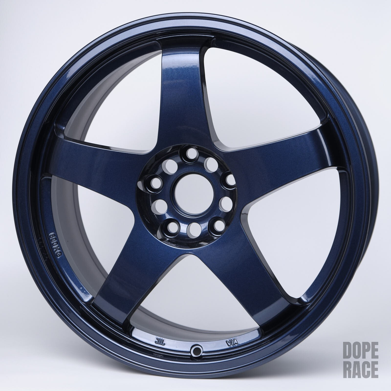 1 PCS, ROTA Wheels P-45F - 18X8, 48mm, 5X114.3, 56.1 Hub, COSMIC BLUE ...