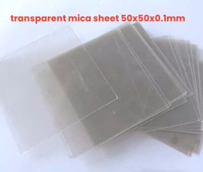10Pcs New transparent mica sheet 50x50x0.1mm insulating mica sheet | eBay