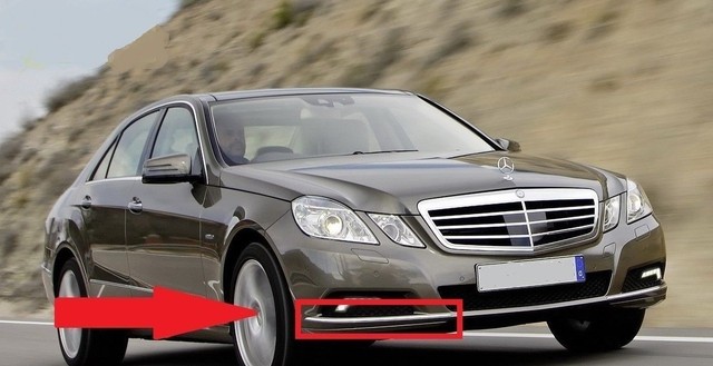 Genuine Mercedes-Benz E Class Front Bumper Left Chrome Trim A2128850421 ...