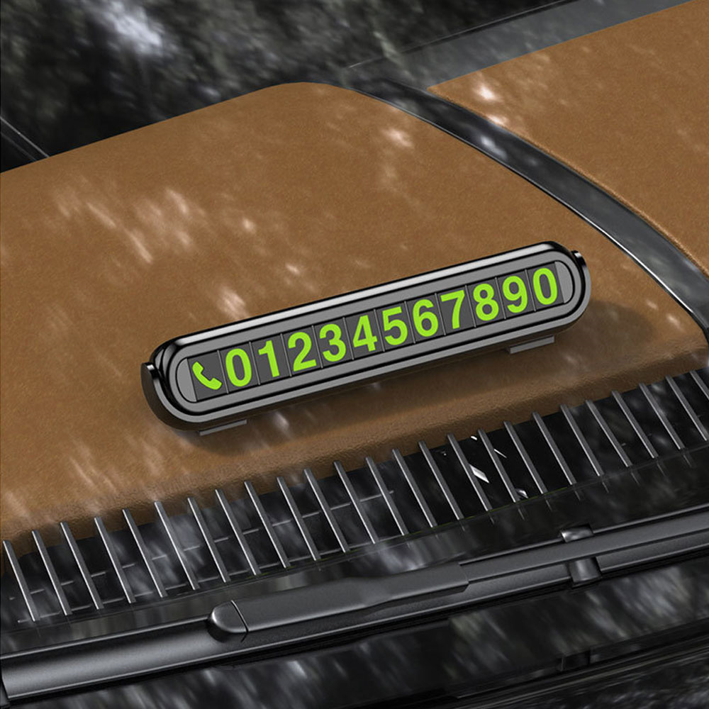 Hidden Car Temporary Parking Card Luminous Phone Number Sticker Card ...