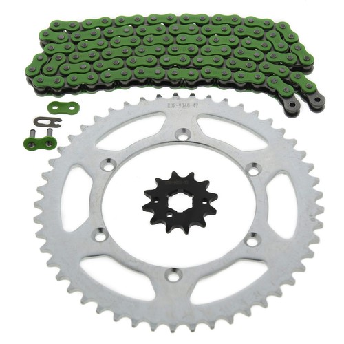1990-1993 / 1997 Kawasaki KX250 KX 250 Green Chain And Sprocket 14/49 ...