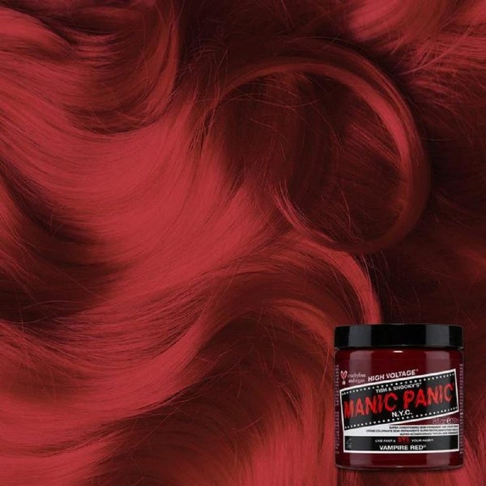MANIC PANIC Classic Vampire Red Semi-Permanent Hair Color - Deep Blood ...