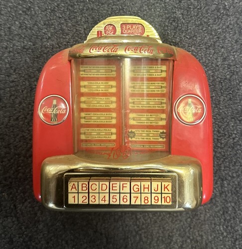 Vintage Mini Coca-Cola Jukebox Musical Bank Plays "It's The Real Thing ...