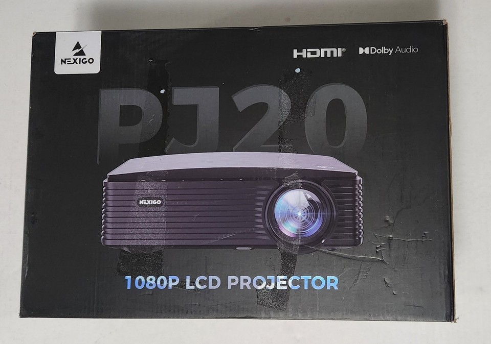 NexiGo PJ20 Outdoor Projector, Movie Projector with WiFi and Bluetooth ...