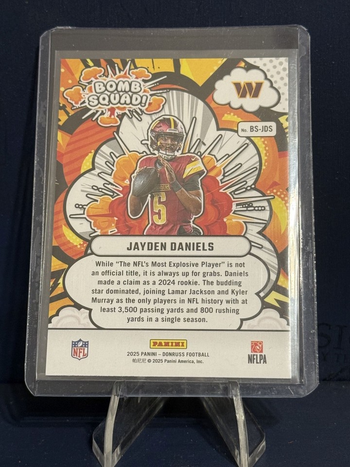 2025 Panini Donruss- Jayden Daniels #BS-JDS Bomb Squad Insert Commanders | eBay