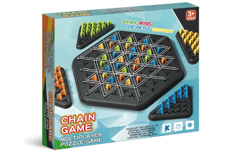 Chain Triangle Chess Game, Engaging Triggle Rubber Band Strategy Game ...