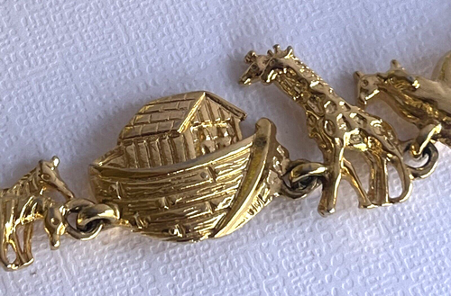 Premier Designs Gold Plated Noah's Ark Charm Bracelet Signed PD 7" | eBay